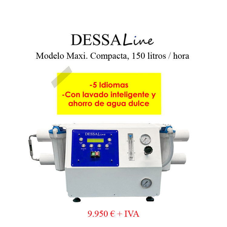 Desalinizadora barco DessaLine Maxi con display, 150 litros por hora ...
